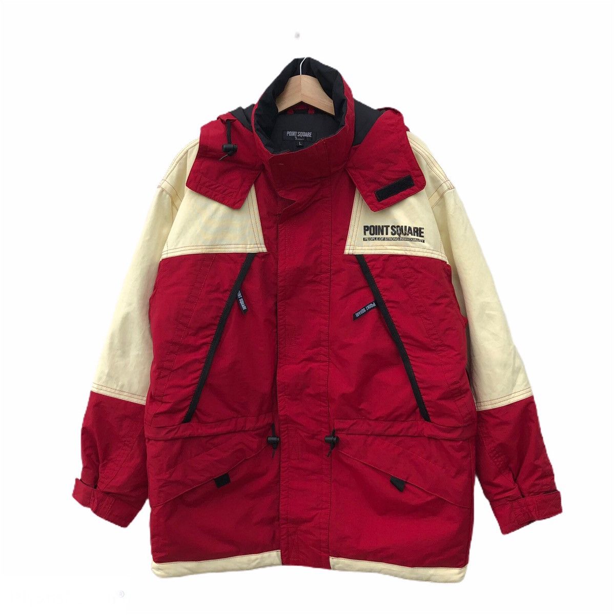 Japanese Brand × Ski RARE COLOUR POINT SQUARE SKI JACKET FABRIC OF ...