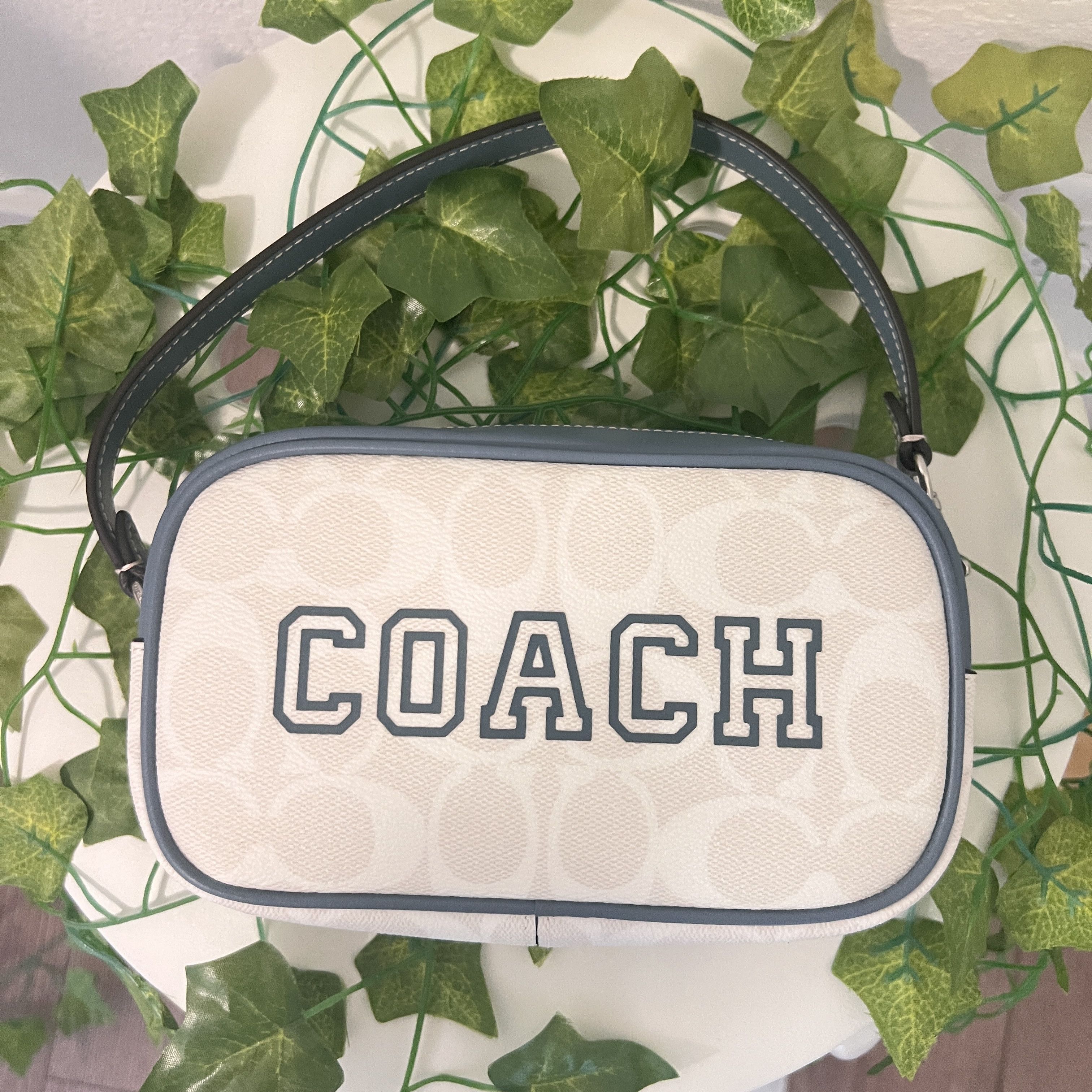 Coach coach Jamie Wristlet In Signature Canvas With Varsity Motif | Grailed