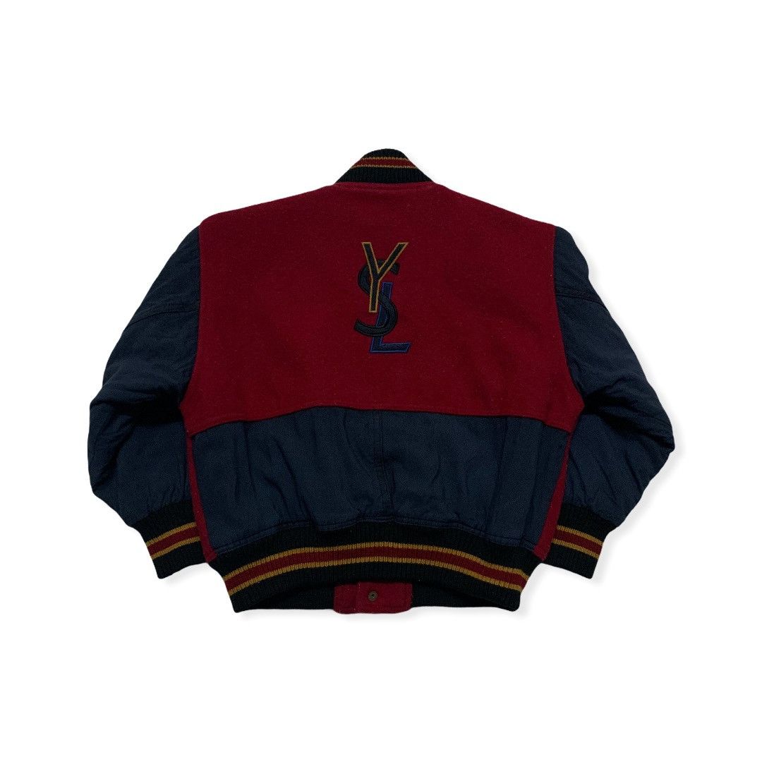 Yves Saint Laurent Yves Saint Laurent Big Logo Varsity Jacket Kids ...