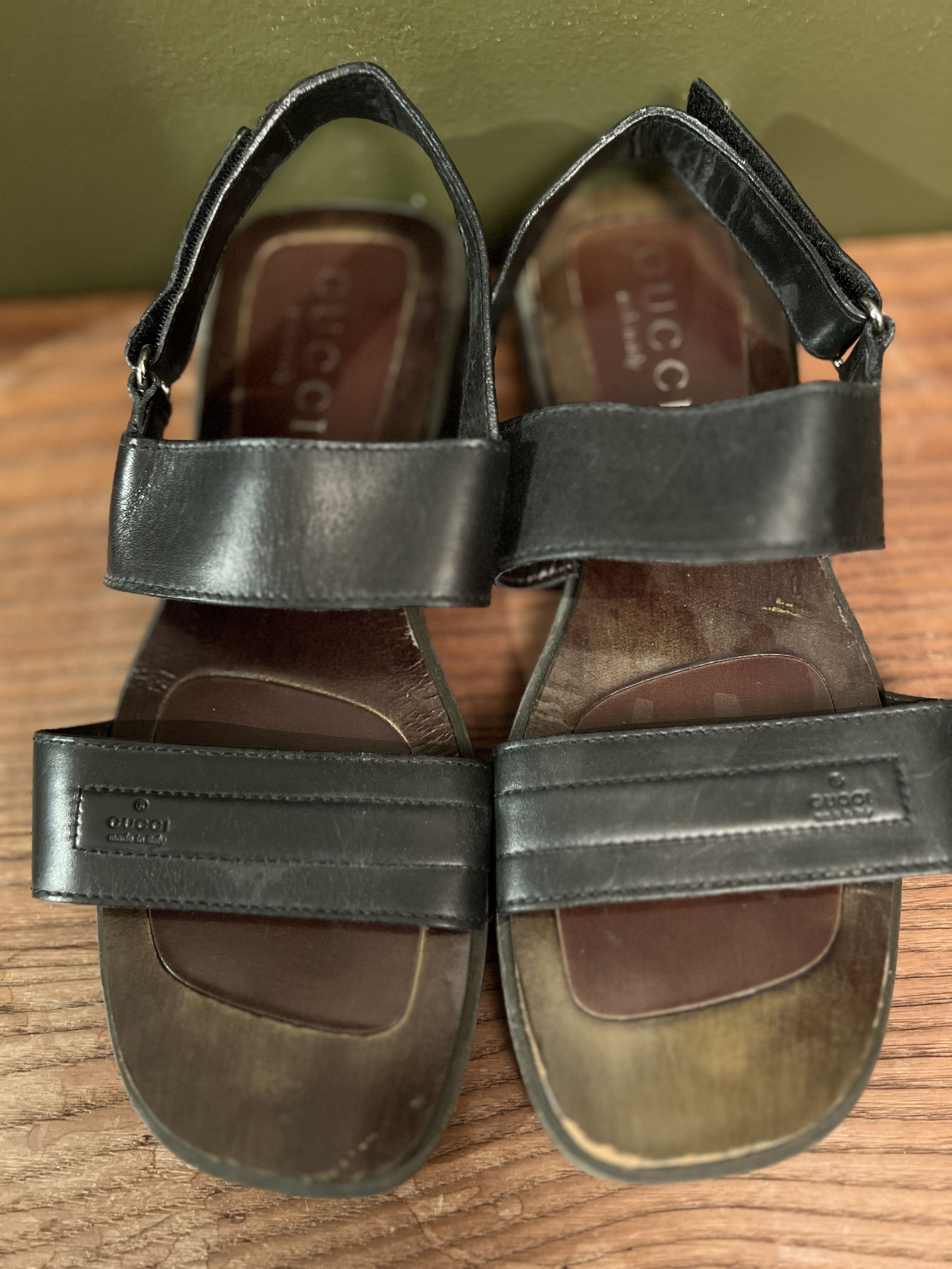 Gucci × Tom Ford Wide Strap Leather Logo Velcro Harness | Grailed