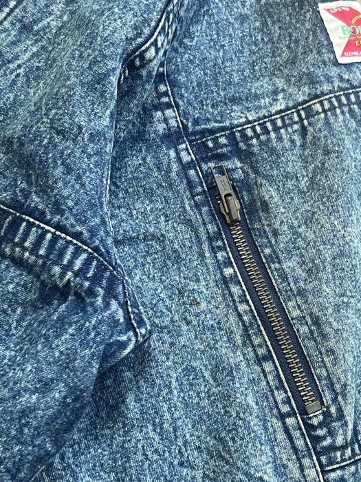 Vintage VINTAGE BOBSON ACID WASH DENIM BOMBER JACKET | Grailed