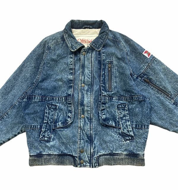 Vintage VINTAGE BOBSON ACID WASH DENIM BOMBER JACKET | Grailed