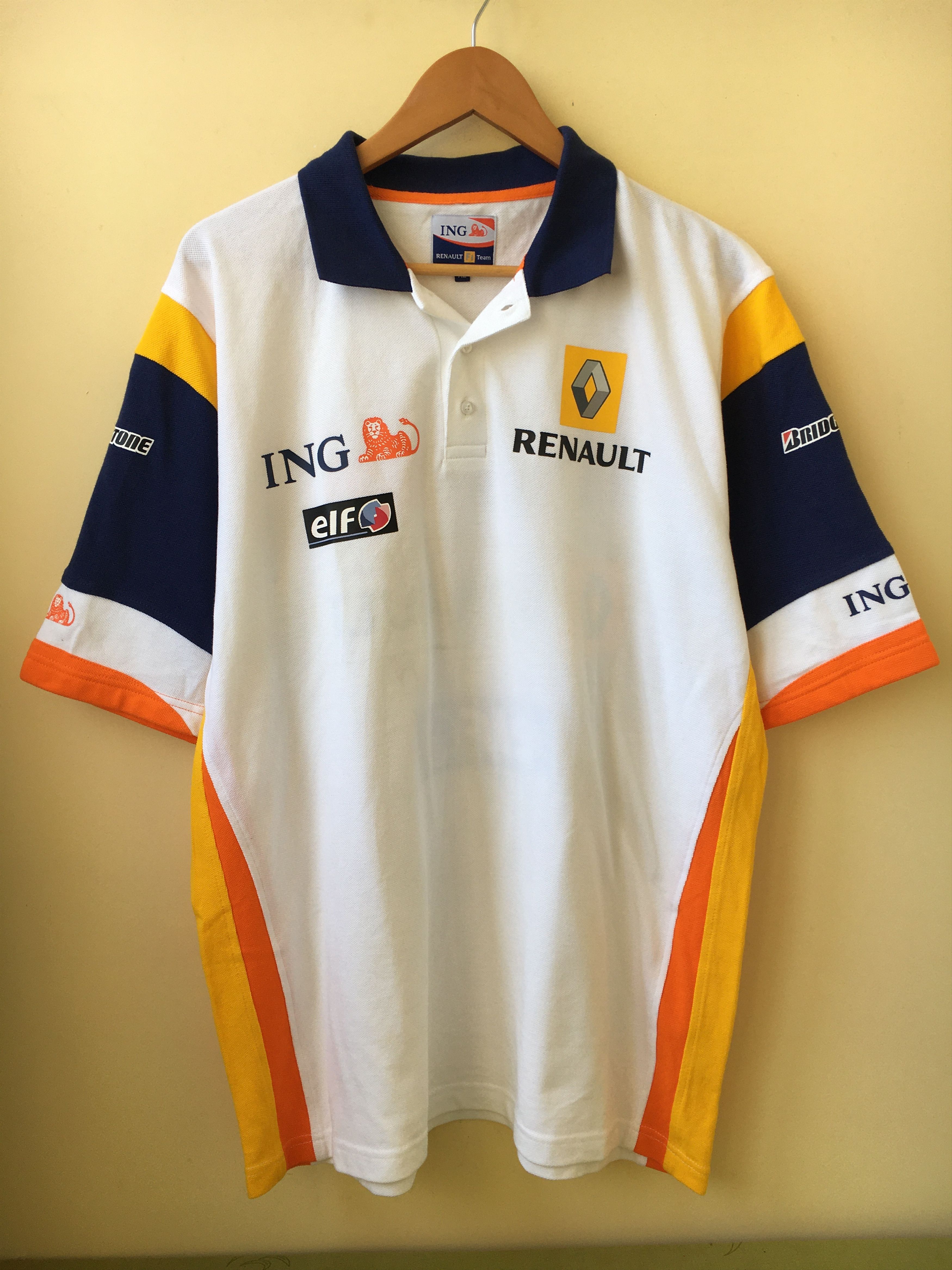 Vintage ING Renault F1 Formula One racing team official polo shirt ...