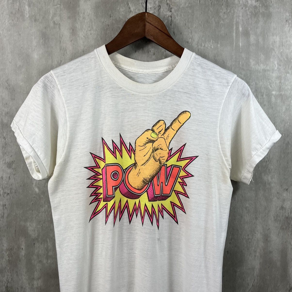 Vintage Vintage 70s 80s Pow! Middle Finger Shirt Single Stitch Funny ...