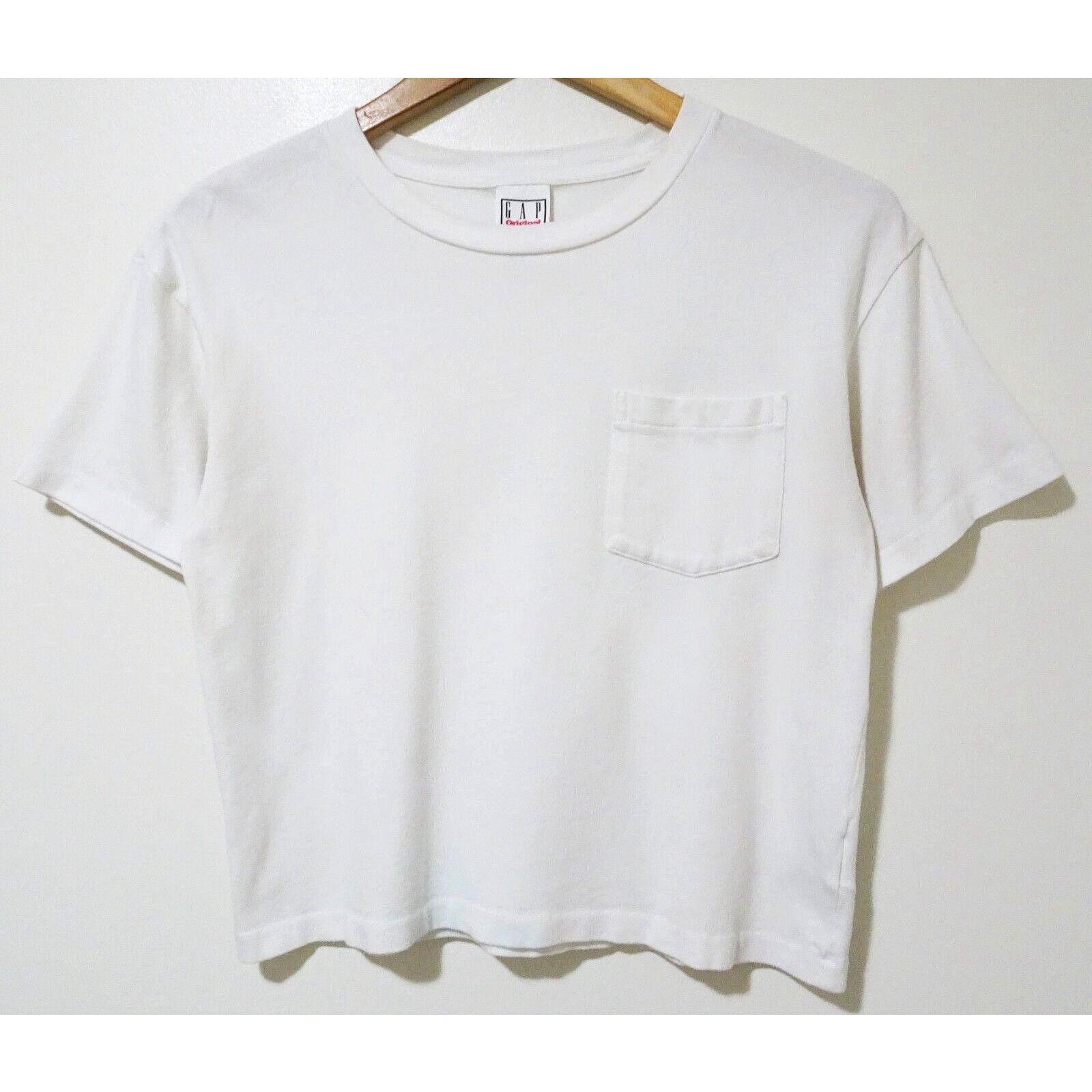 Gap XS/S Vtg 90s Women's Gap Original Pocket-T Single Stitch Oversized White T-Shirt | Grailed