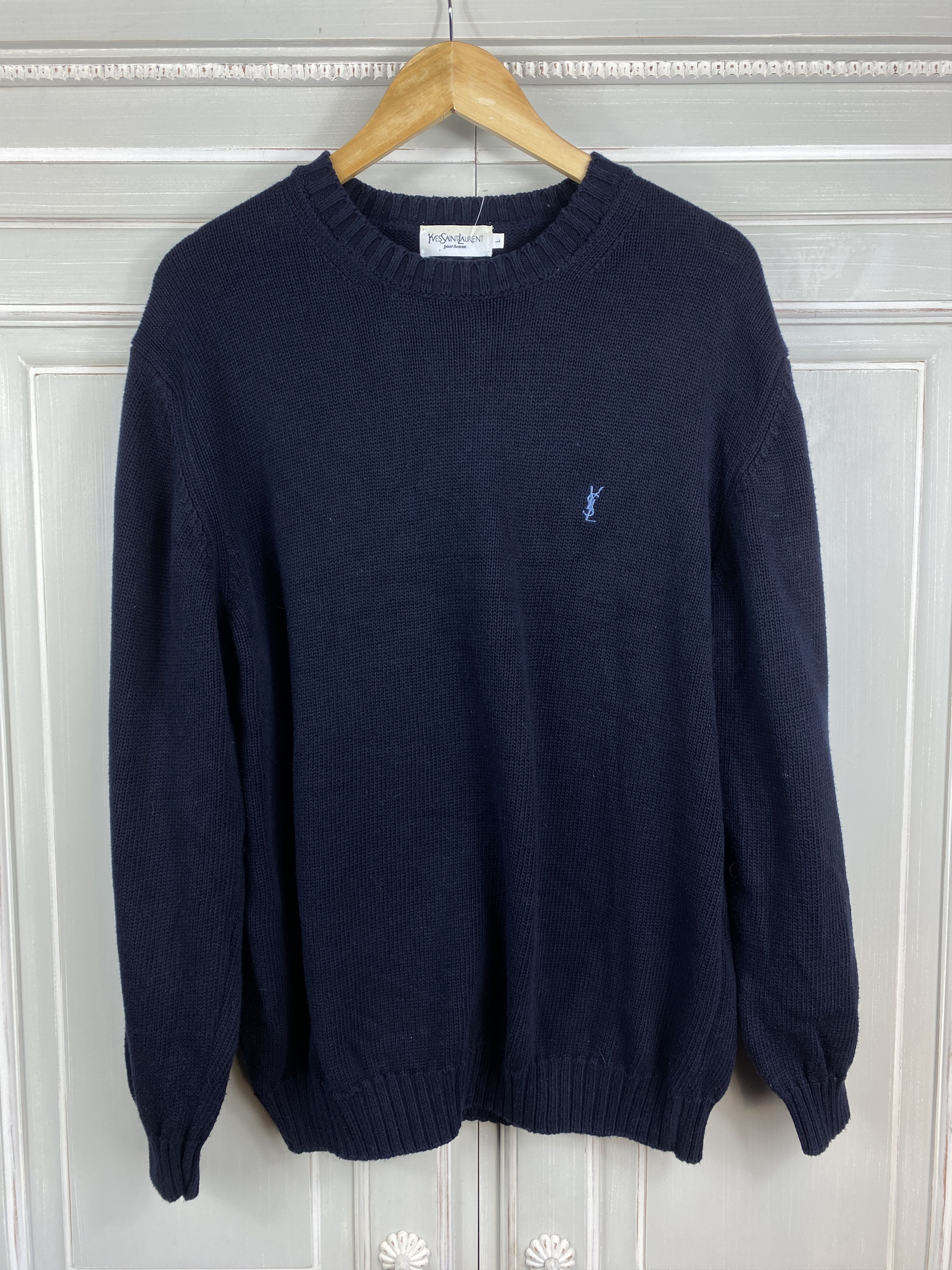 Vintage vintage ysl knit sweater 90s rare | Grailed