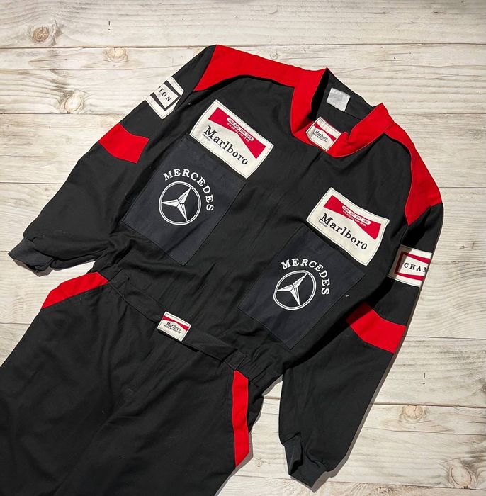 Vintage Vintage Mercedes Benz Marlboro Racing Coveralls F1 90s Work ...