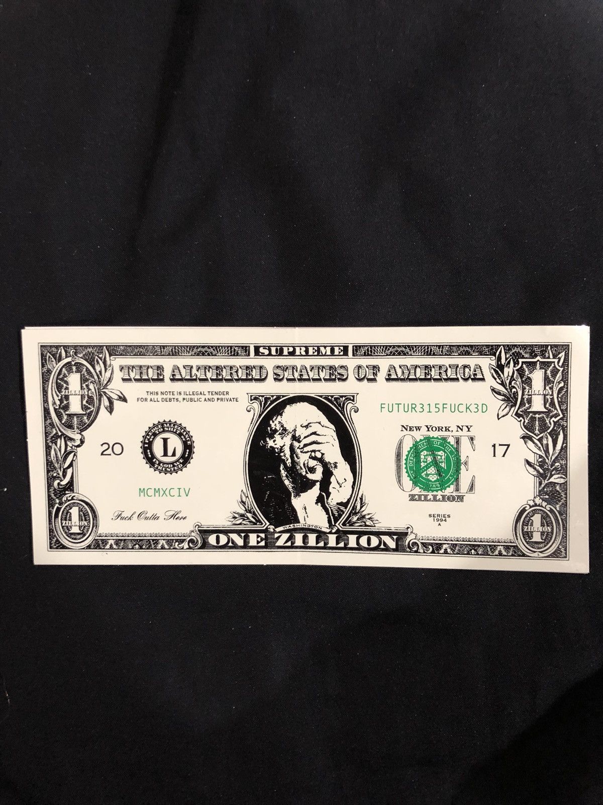 Supreme Zillion Dollar Money Sticker | Grailed