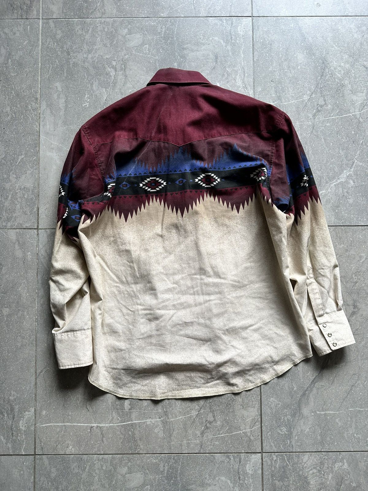 Vintage × Wrangler 70s Wrangler Rodeo Cowboy Shirt Button Up Pattern ...