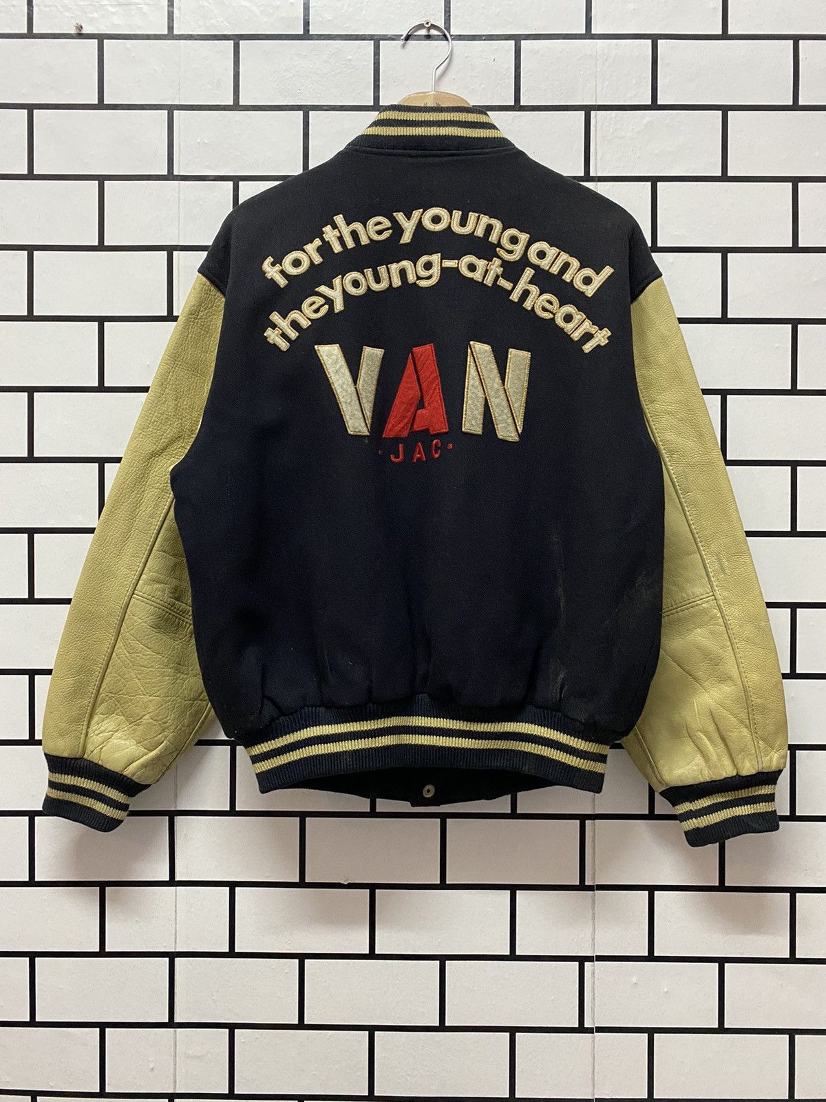 Van × Varsity Jacket × Vintage Vintage Sun Faded Van jac NFL Wool ...