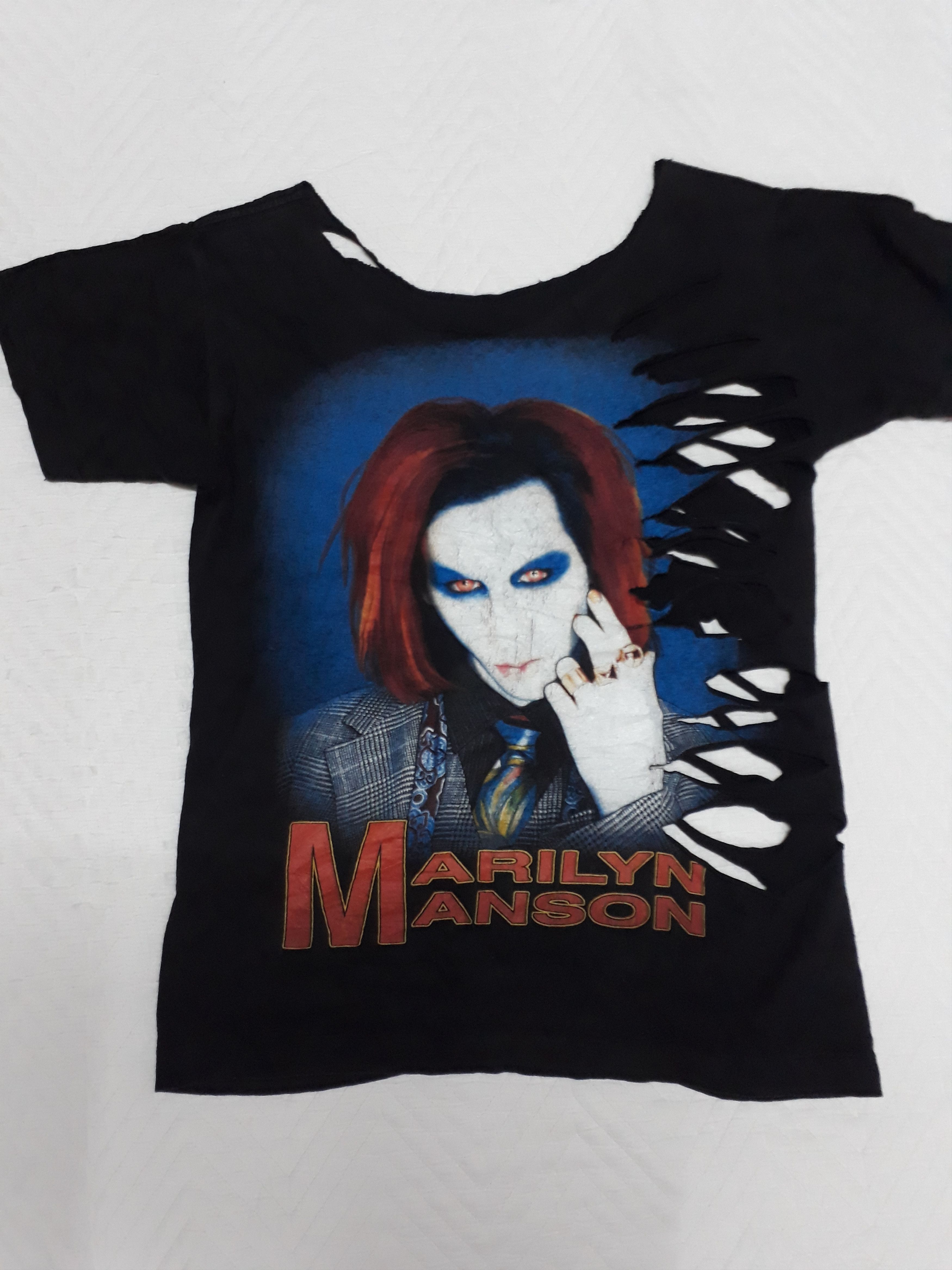 Band Tees × Marilyn Manson Vintage Distress Marilyn Manson T-Shirt | Grailed