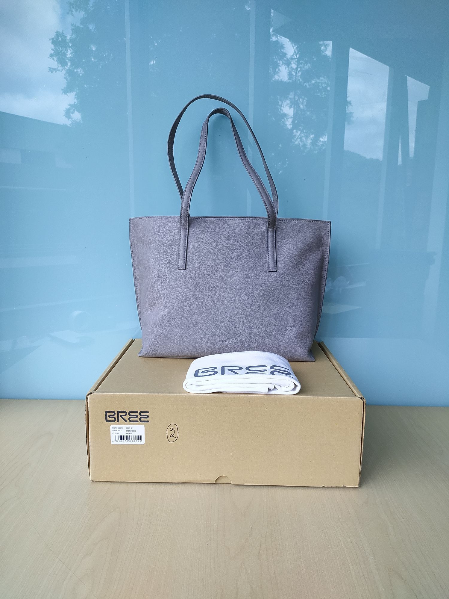 BREE BREE Women's Leather Carry Tote Bag Stone | Grailed