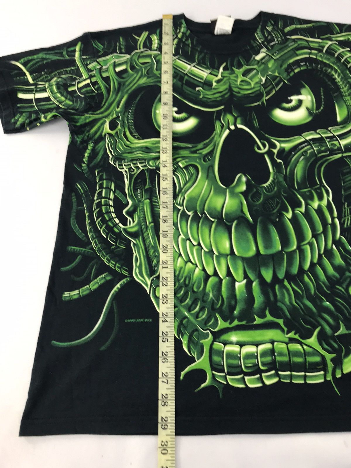 Vintage Green Terminator Skull Bone Travis Scott Liquid Blue Brand ...
