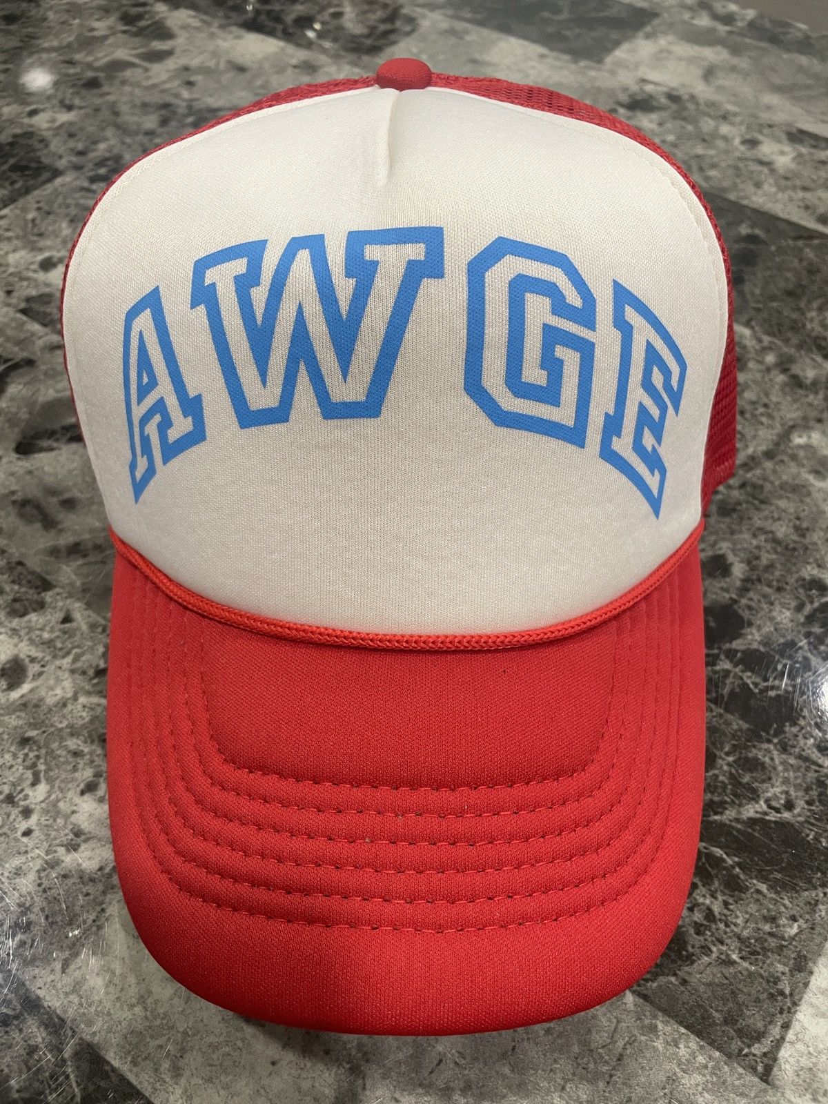 A$AP Rocky × AWGE AWGE TRUCKER HAT RED | Grailed