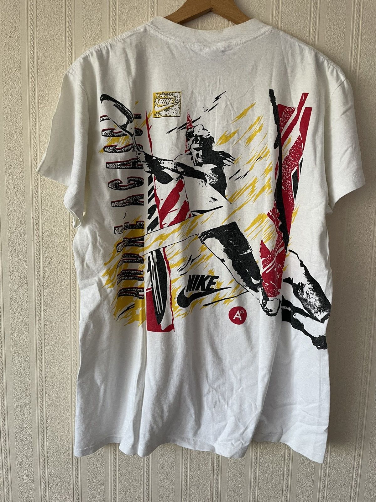 Nike × Vintage Vintage Nike Andre Agassi T-shirt made in USA | Grailed