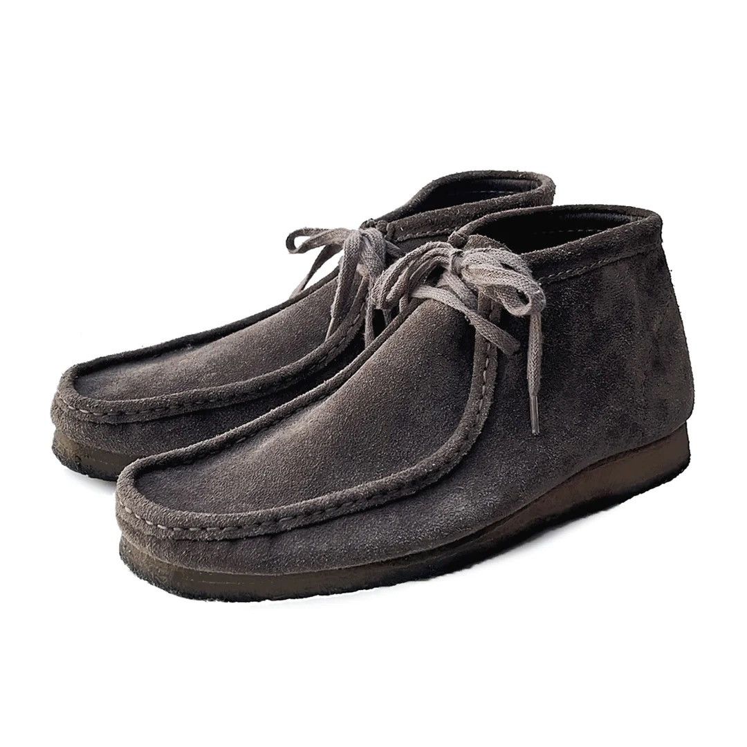 Clarks Clarks Wallabee High Boots Grey Suede 11 Originals Shoes | Grailed