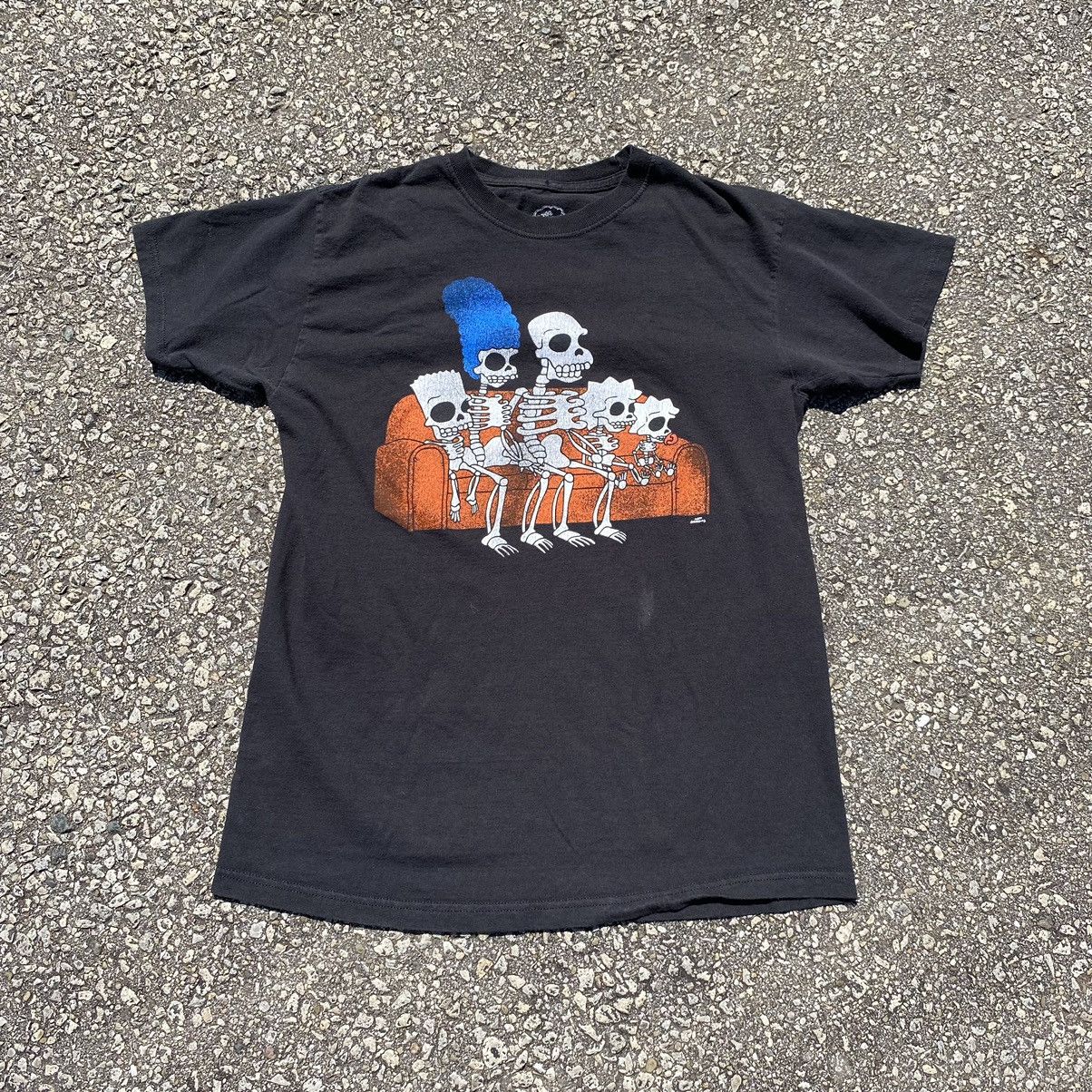 Vintage 2010s The Simpsons Skeleton Graphic Tee | Grailed