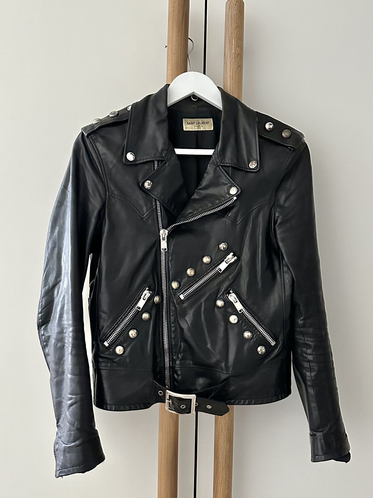 Saint Laurent Paris RARE Saint Laurent SS15 psych rock studded leather ...