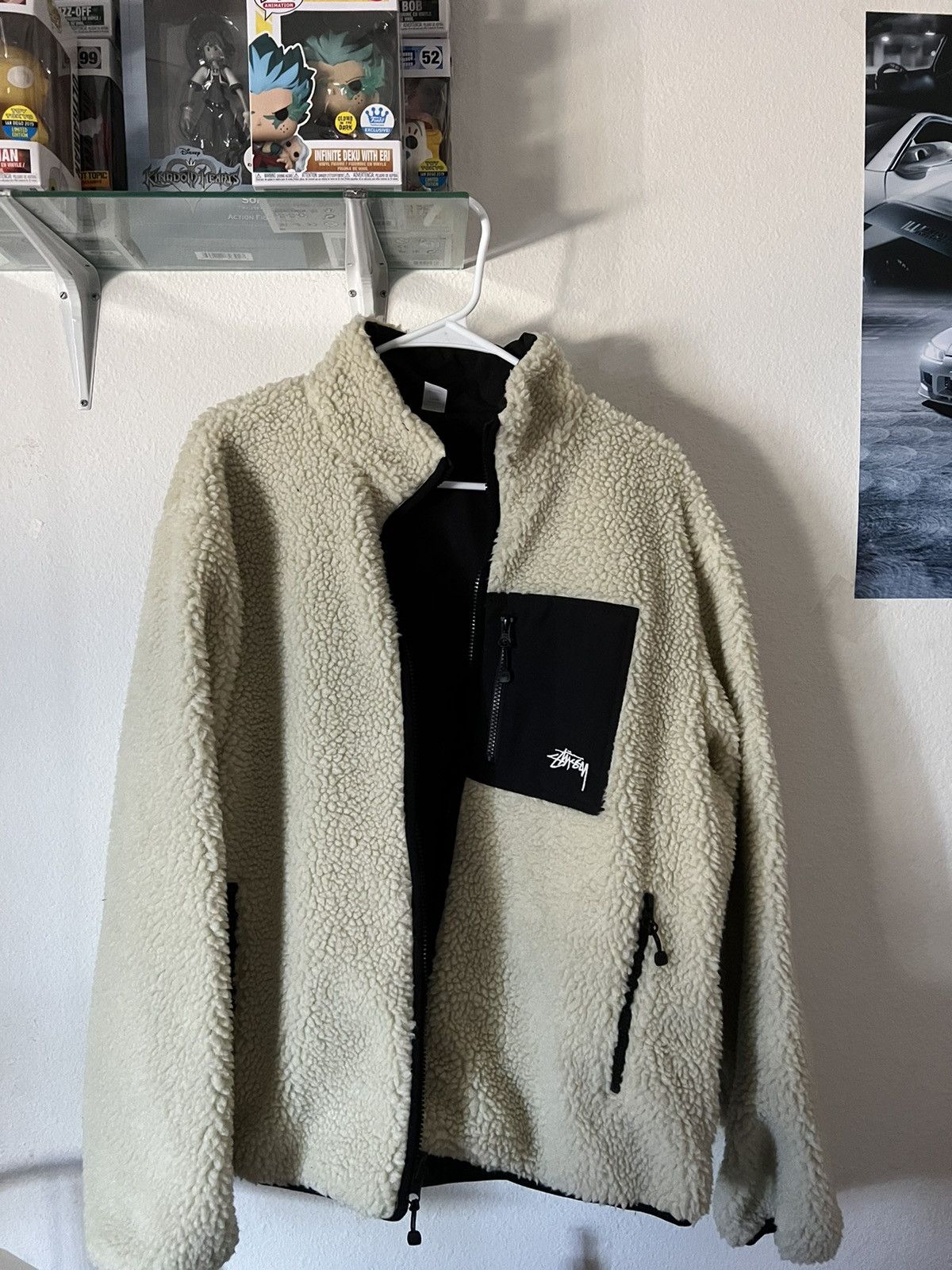 Stussy Stussy 8 Ball Fleece Sherpa Reversible Jacket | Grailed