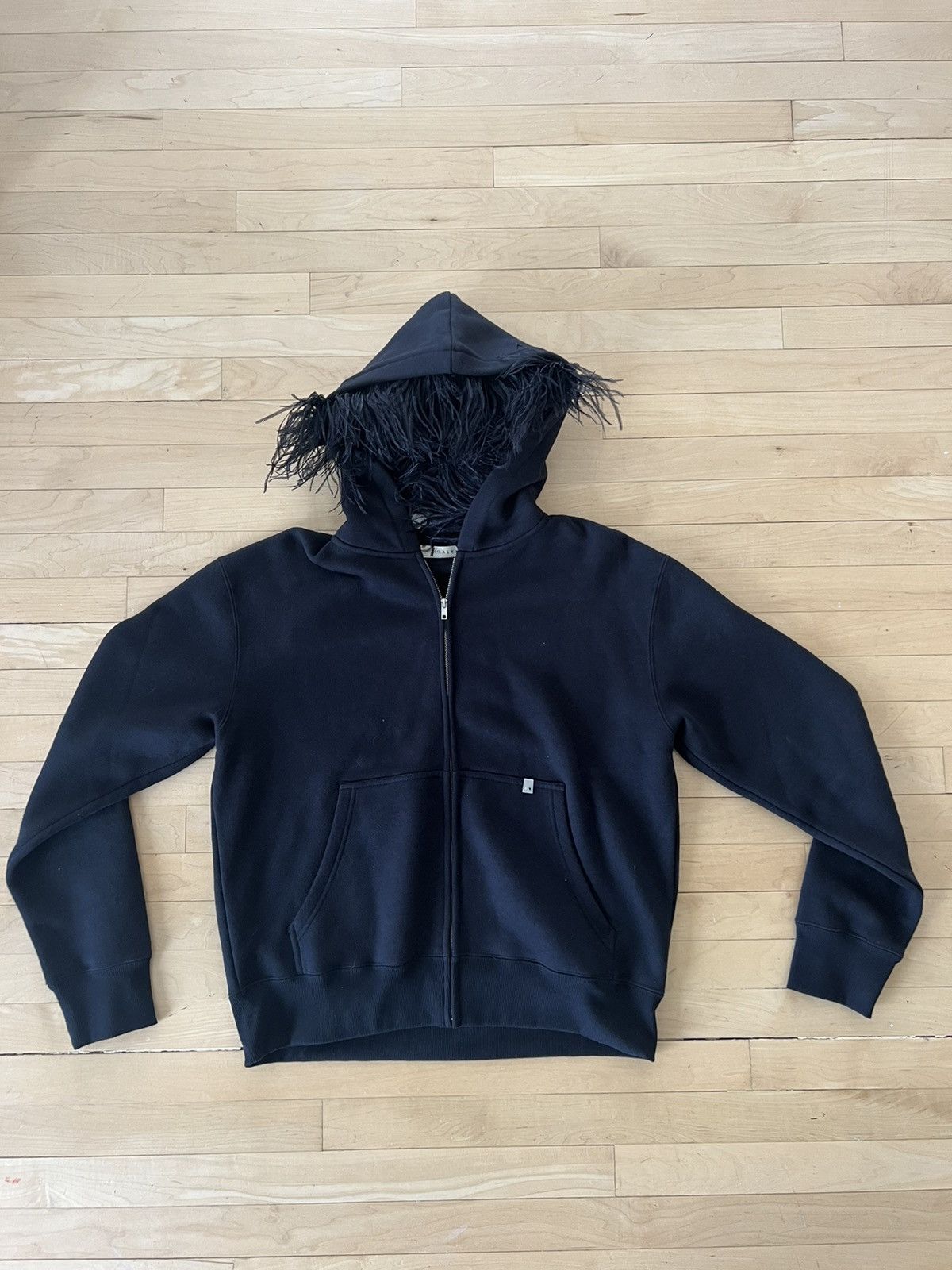 1017 ALYX 9SM 1017 ALYX 9SM Ostrich Feather Zip Up Hoodie | Grailed
