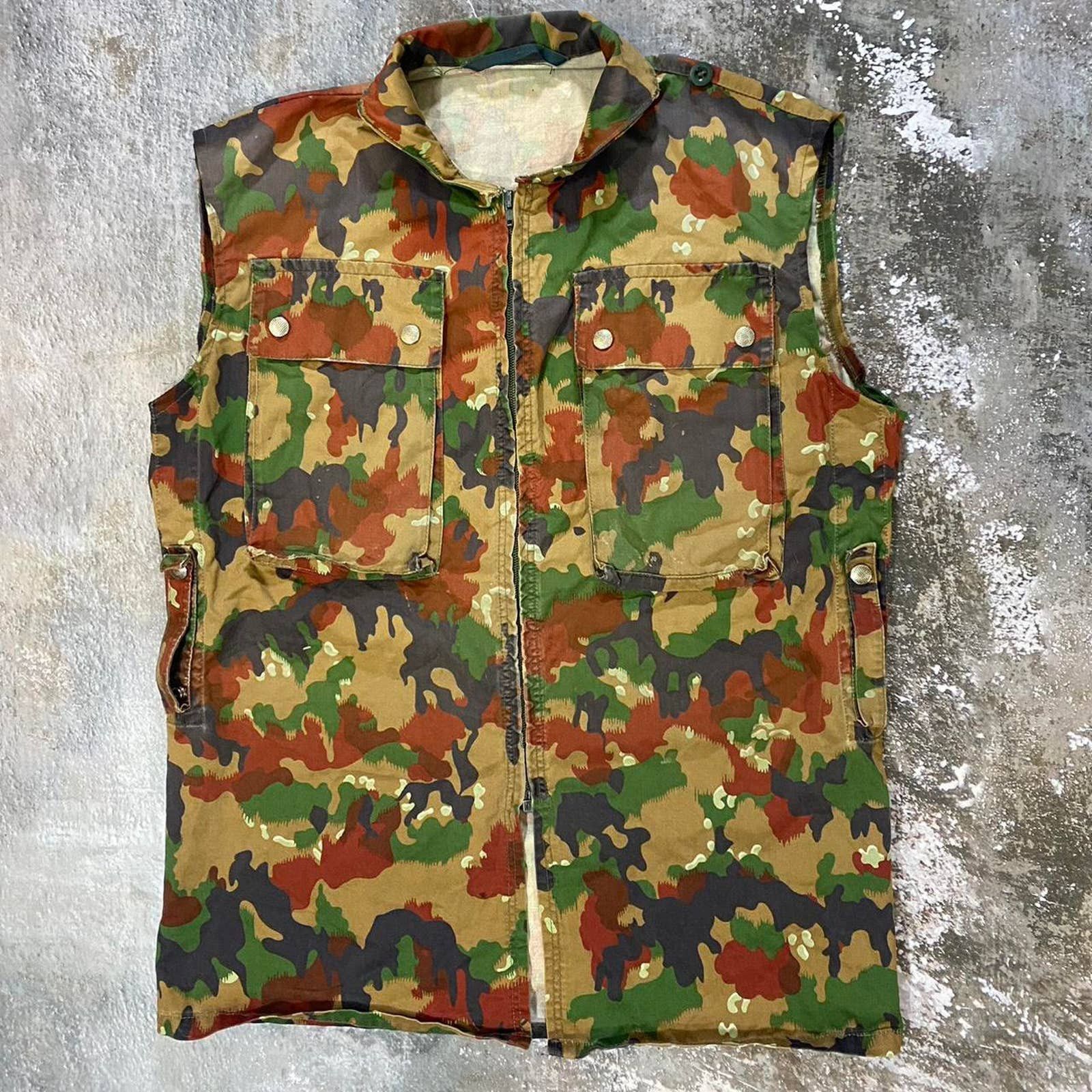Vintage Crazy Swiss Military Alpenflage Vest. Swiss Alpenflauge Camo ...