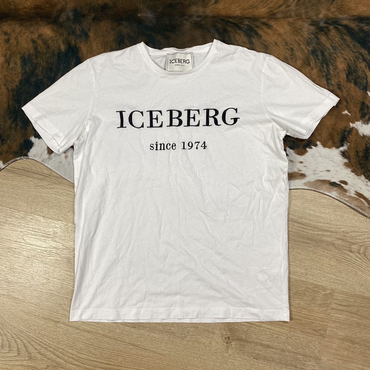 Iceberg Tshirt ICEBERG HISTORY Embroidered Logo Tee Designer | Grailed
