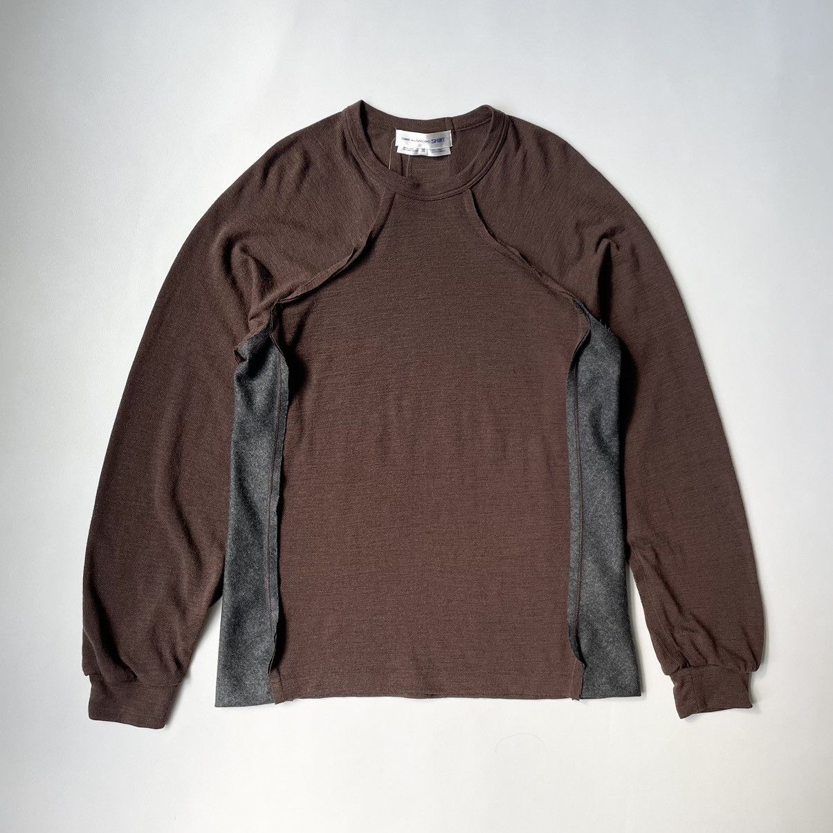 Comme des Garcons Panelled Inside Out Seam Sweater | Grailed