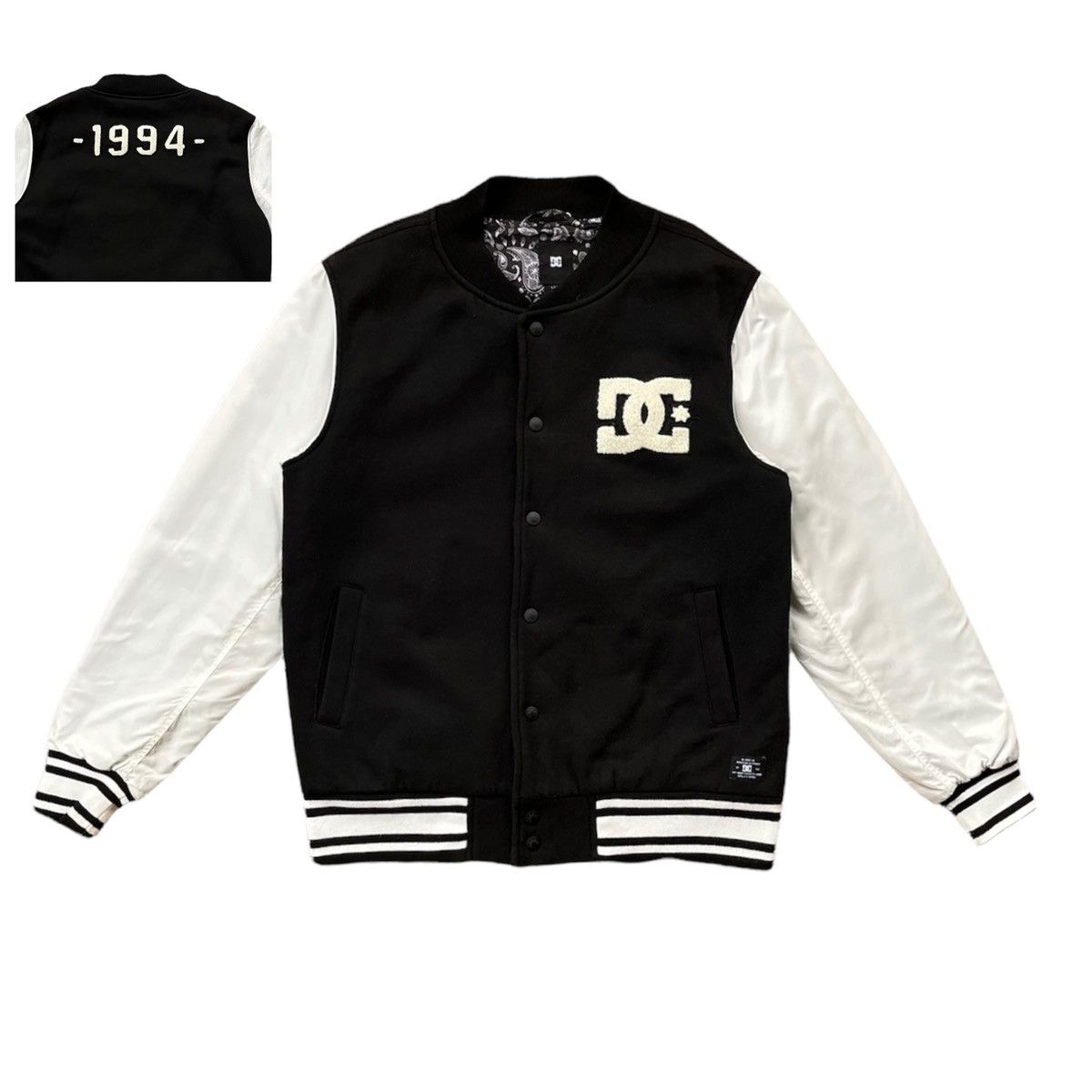 Dc × Varsity Jacket × Vintage Vintage DC Shoe 1994 Spell Out Varsity ...
