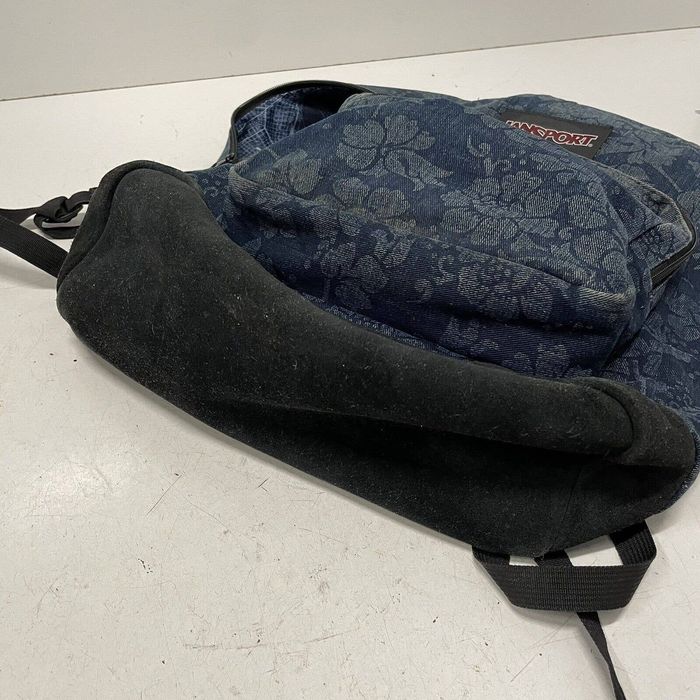 Jansport Jansport Canvas Backpack Blue Floral Pattern City Map Denim ...