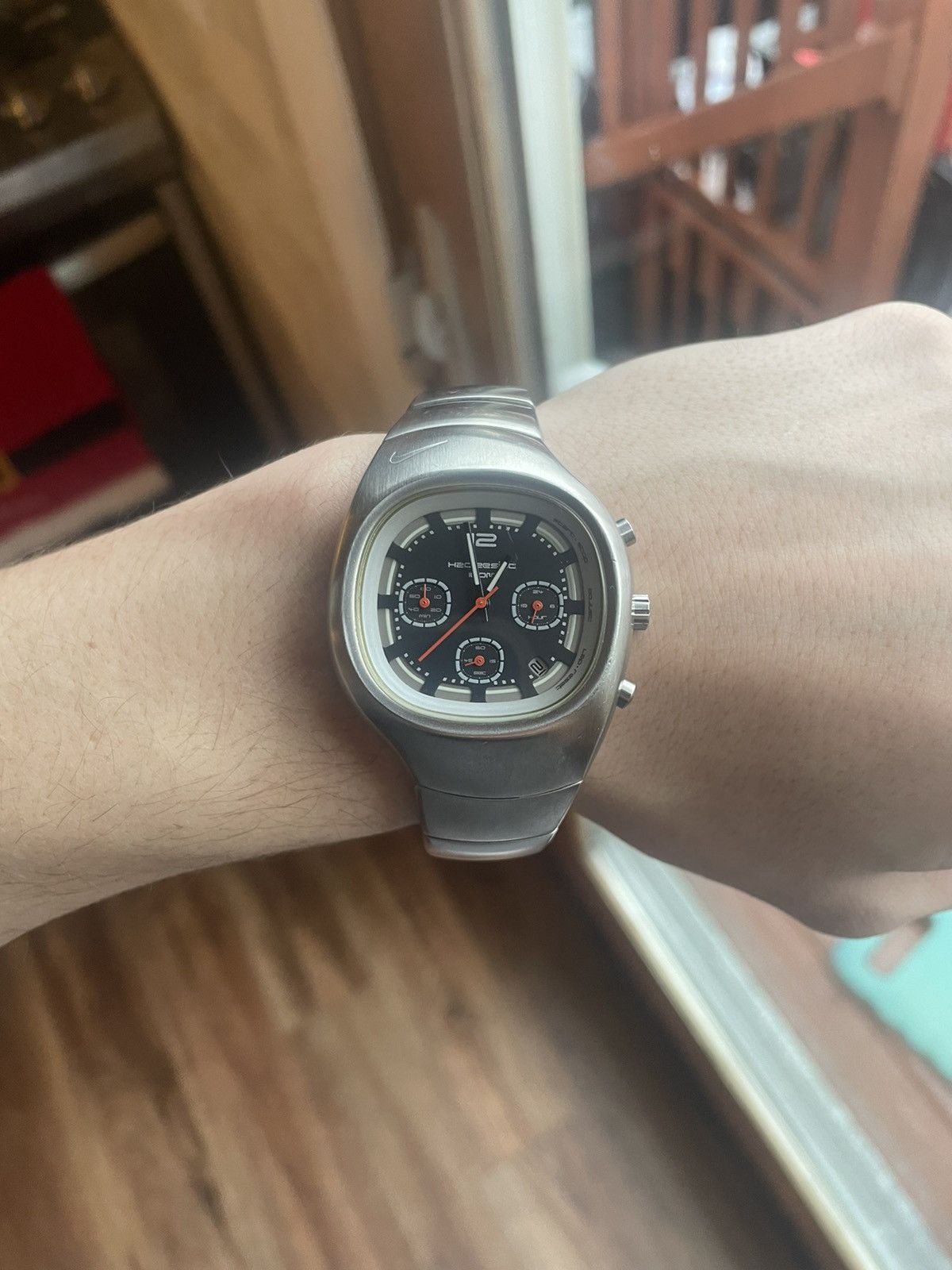 Nike × Vintage Nike Triax Armored II Chrono Stainless Steel Vintage ...