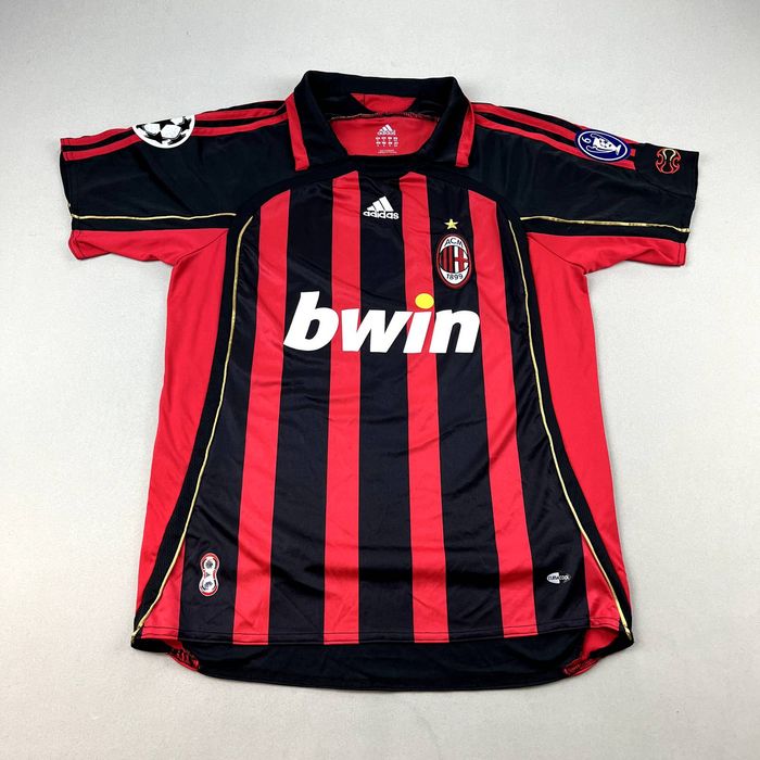 Adidas Vintage AC Milan Maldini Soccer Jersey Small Red Adidas 2006 ...