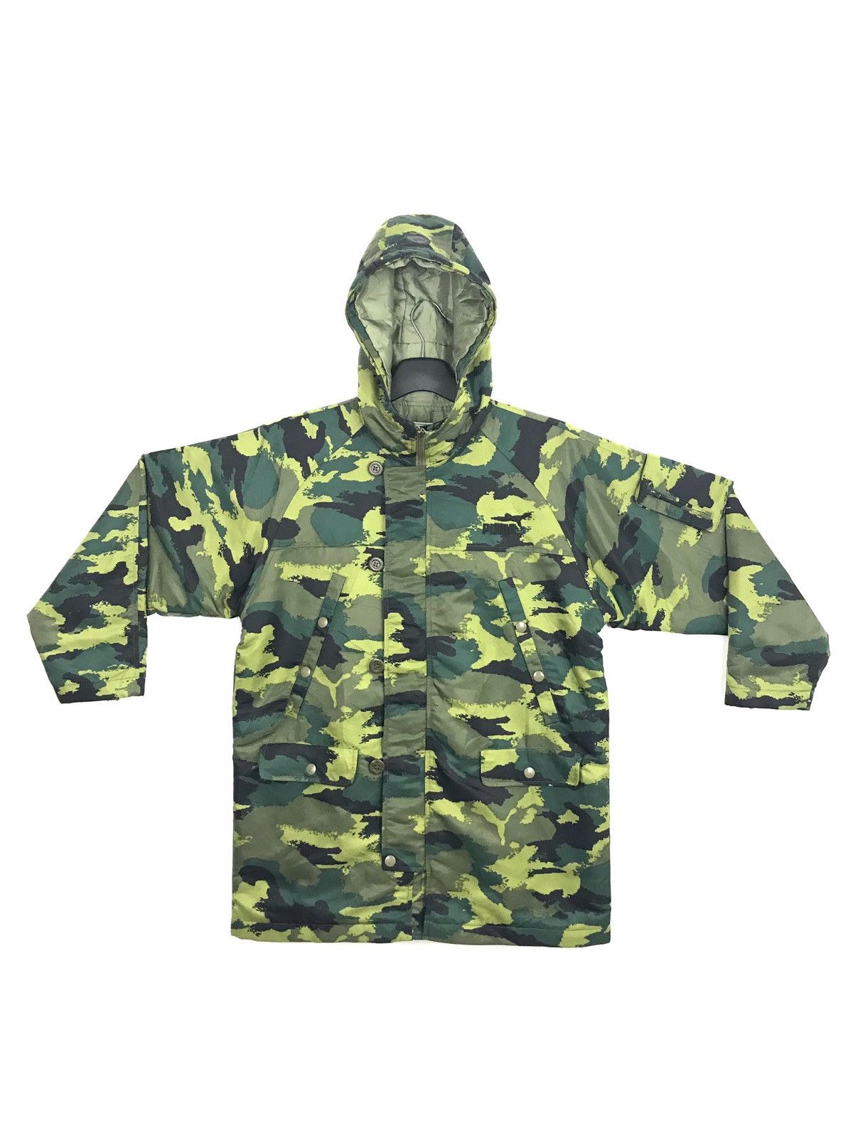 Hype × Puma Rare Puma Camouflage Parka Bomber Hoodie Jacket | Grailed
