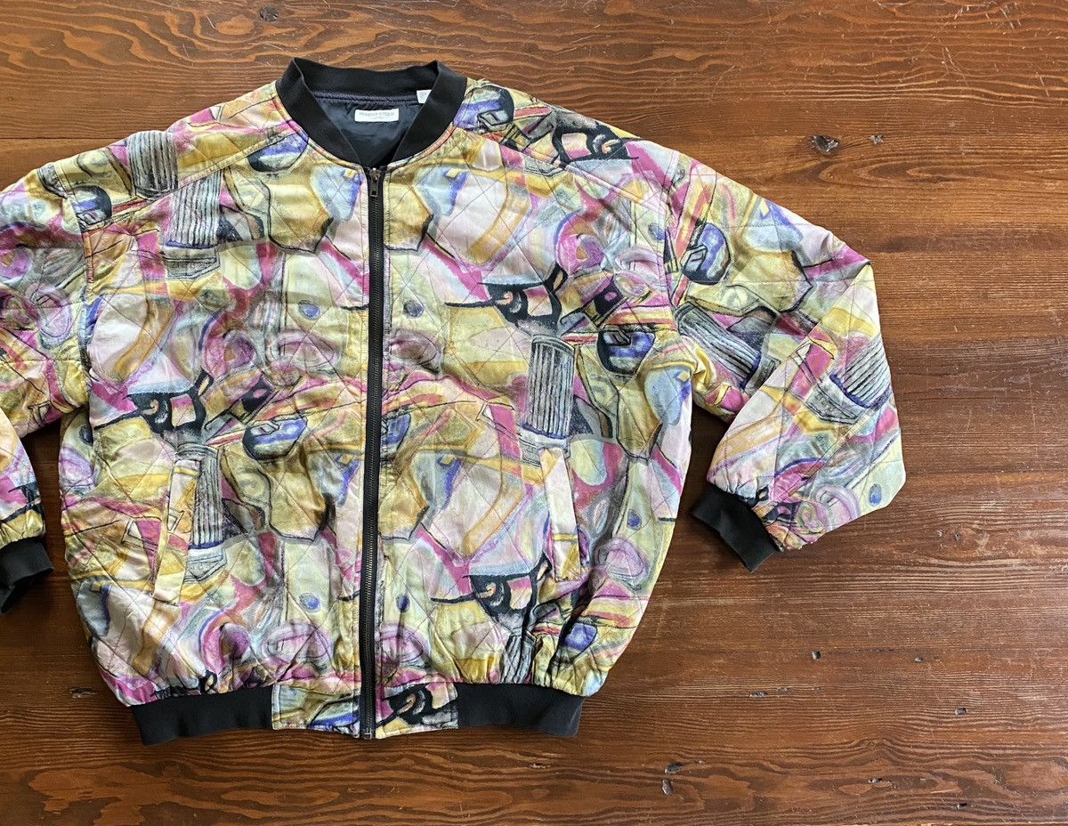 Art × Robert Stock × Vintage Vintage 80’s Robert Stock Distressed Silk ...