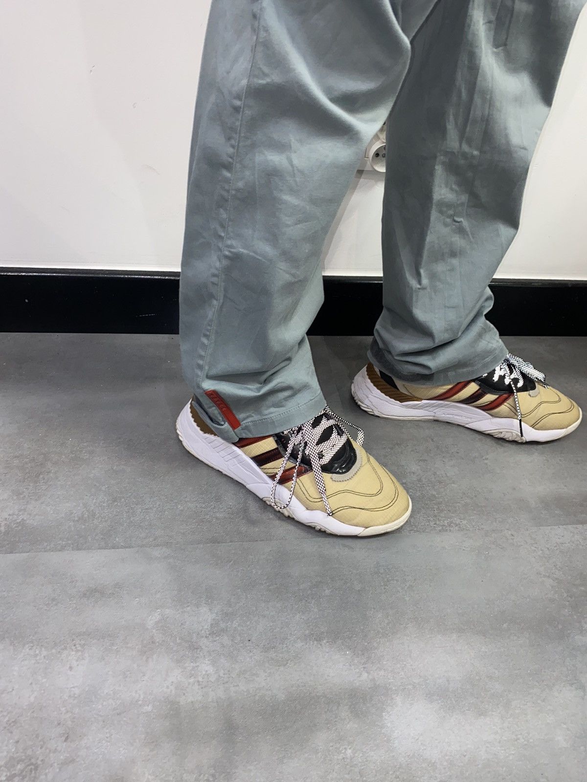 Prada × Streetwear Vintage Prada Red Tab Logo Technical Denim Pants ...