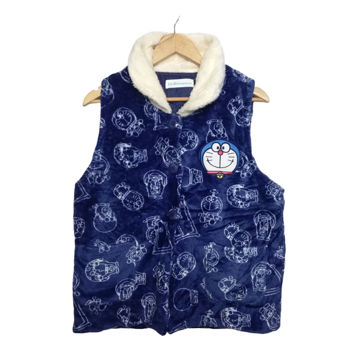 Cartoon Network × Japanese Brand Doraemon fleece winter vest jacket ...