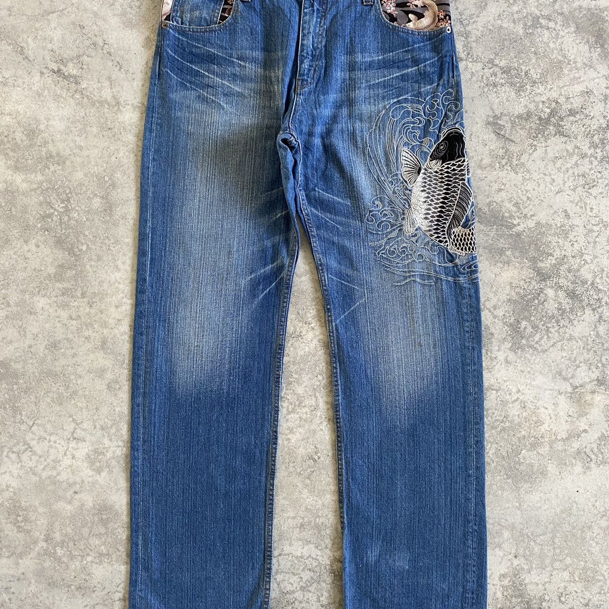 Designer × Japanese Brand Rovertry Japan Koi Fish Embroidered Sukajan ...