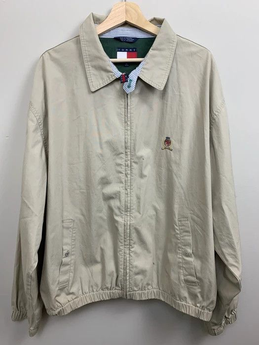 Vintage Tommy Hilfiger Tan Golfer Jacket | Grailed