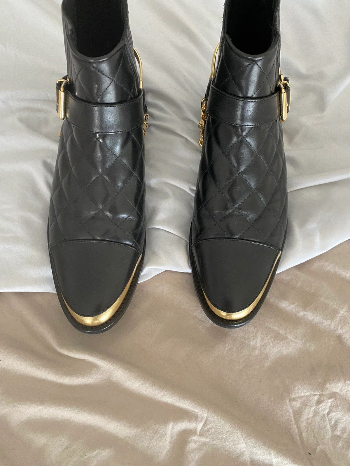 Balmain Golden Chain Boots in Black Color | Grailed