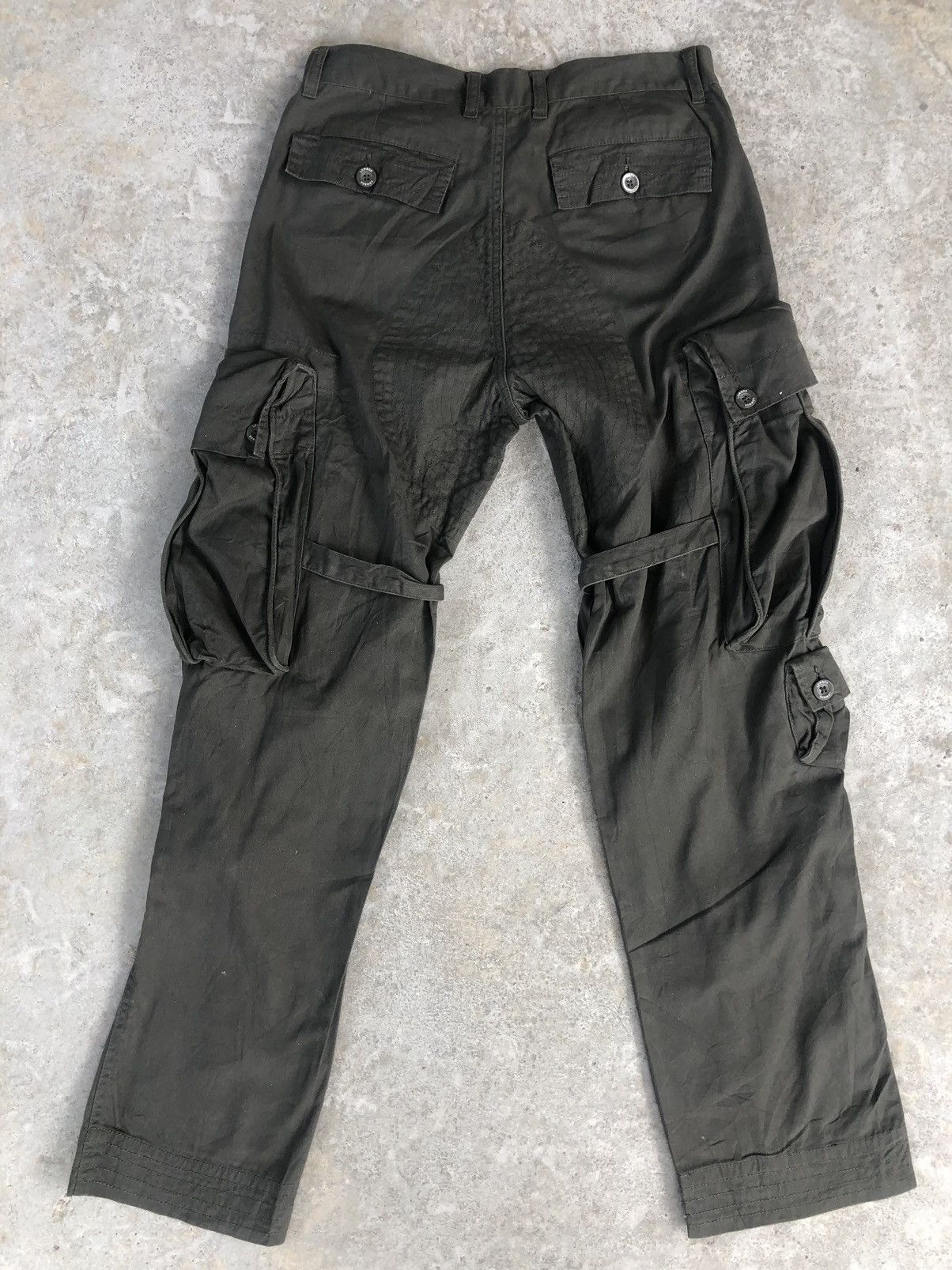 Japanese Brand × Lowbox × Streetwear Low box Parachute Cargo Pants Tactical Multipocket Bondage ...
