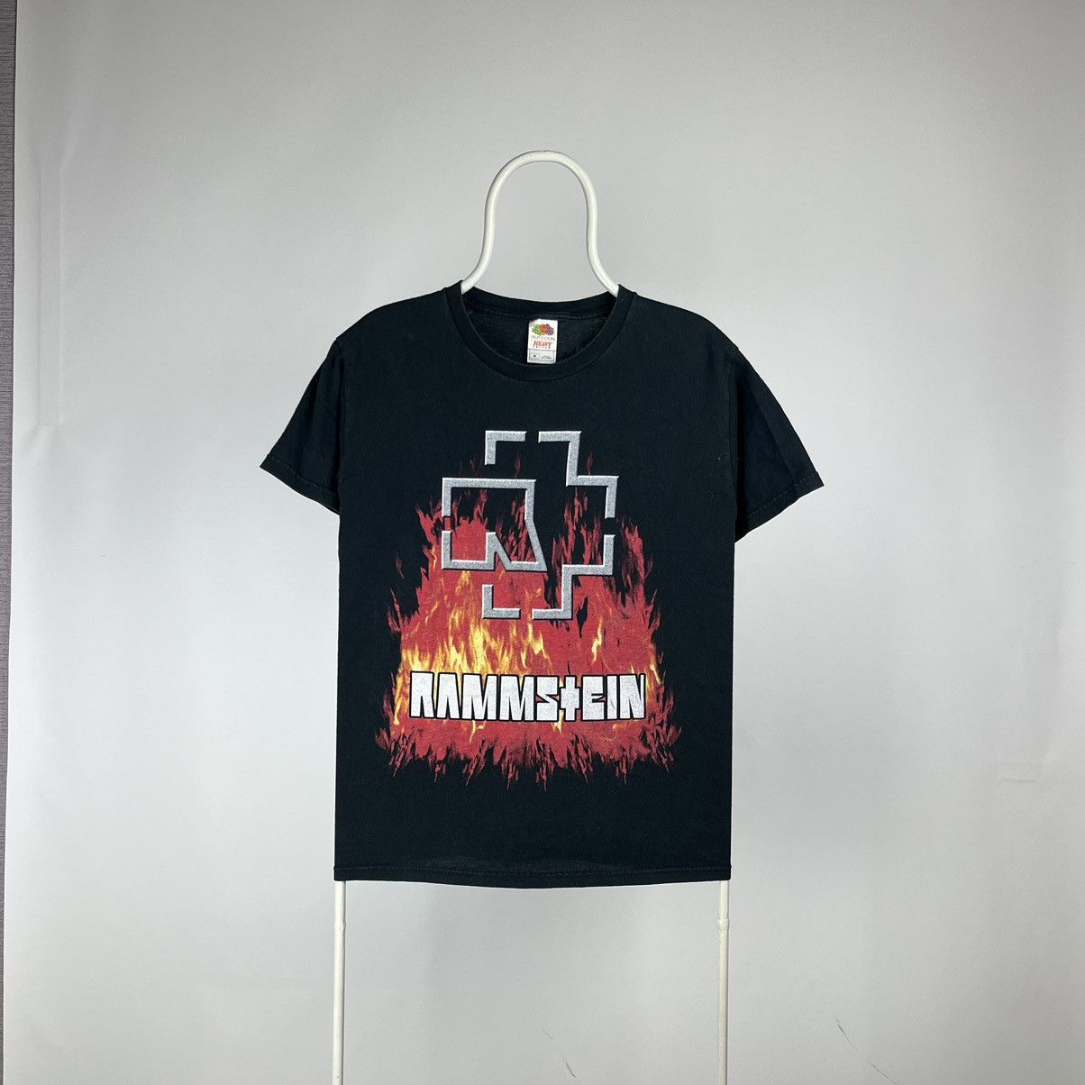Band Tees × Rock T Shirt × Vintage Rammstein T-shirt fire logo size ...