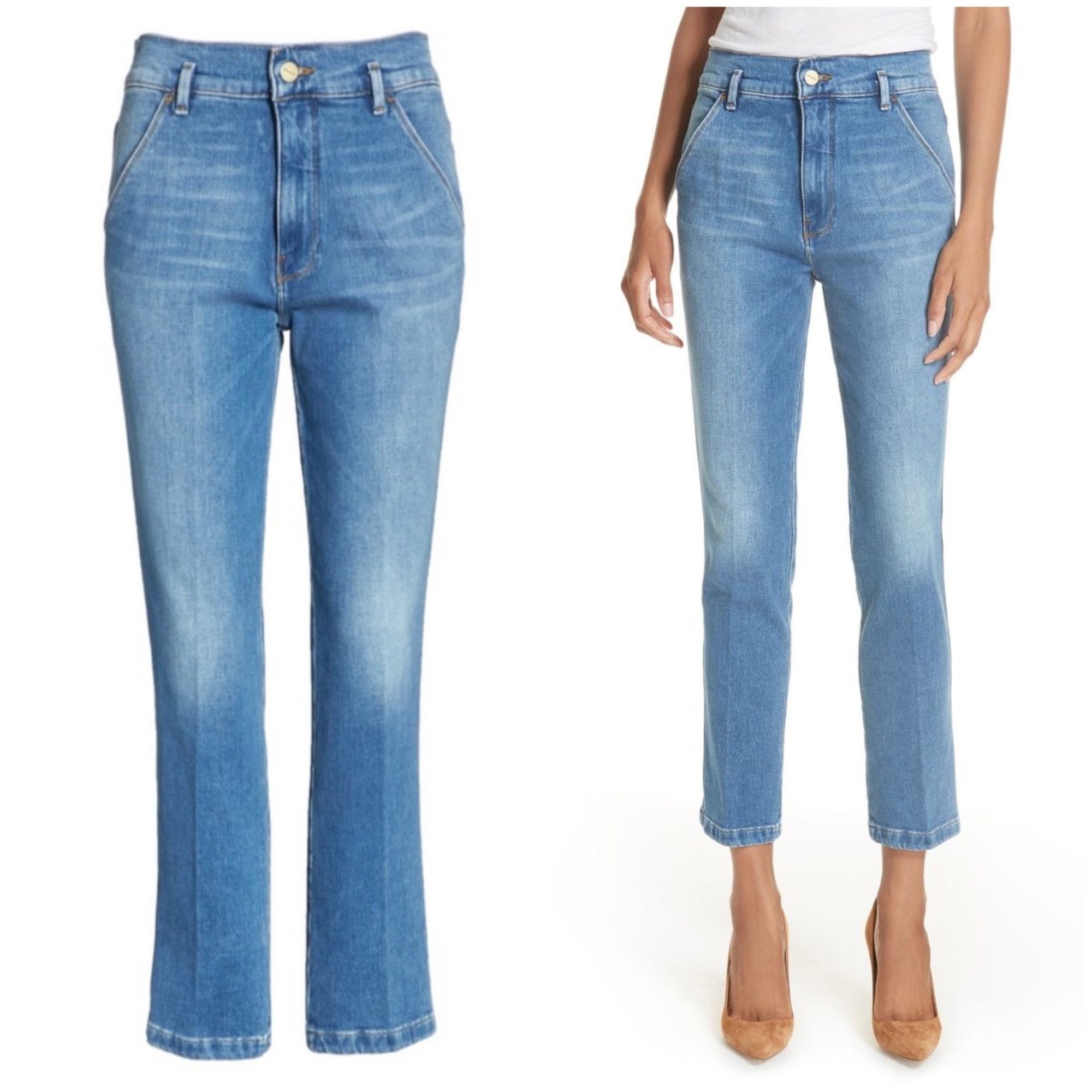 Frame FRAME Le Slender Straight Leg Jeans in Medium Wash | Grailed