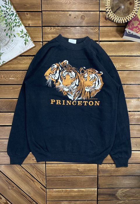 Vintage Vintage Princeton Tiger Big Logo 1990 Boston Hand Print M | Grailed