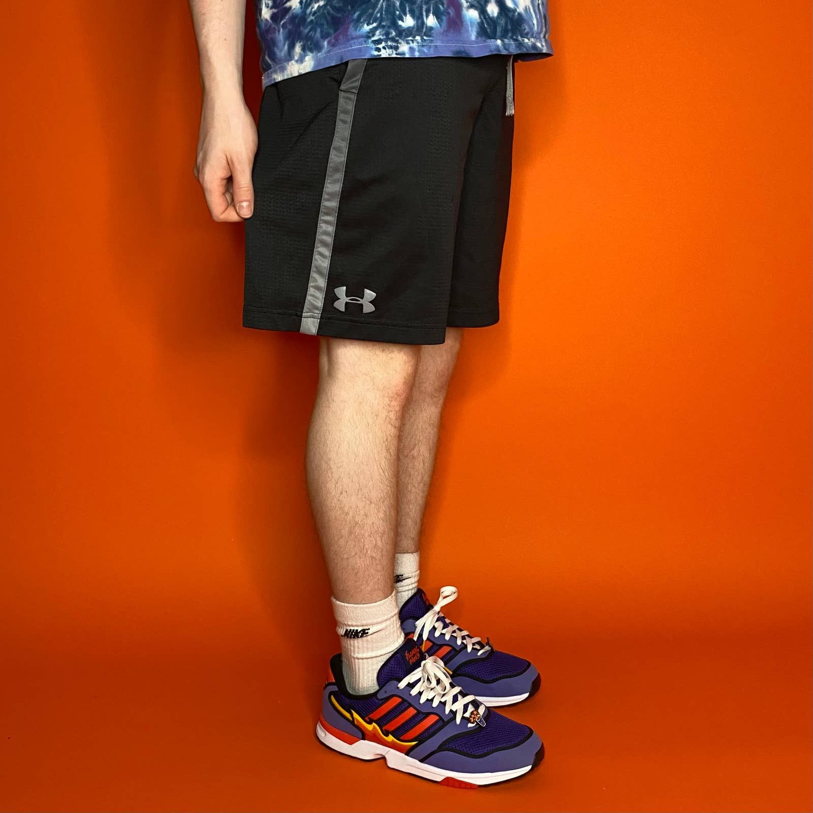 Vintage Black Under Armour Shorts Grey Accents Above The Knee Fit Grailed