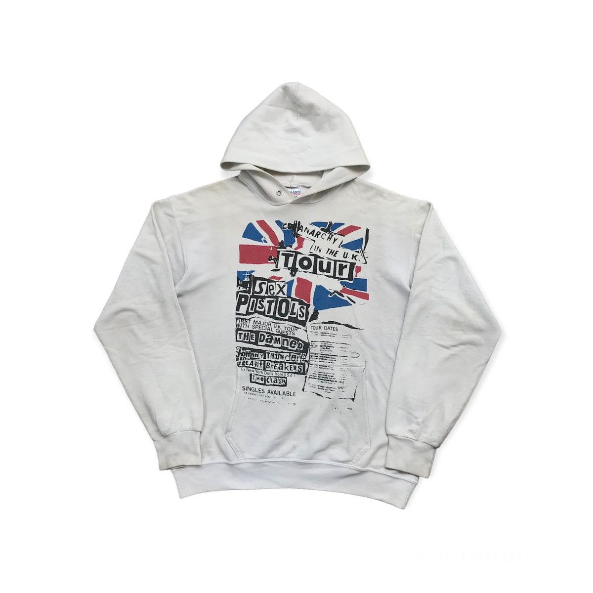 Band Tees × Rock Band × Rock T Shirt Vintage Sex Pistols Anarchy In The Uk Tour Hoodie Grailed