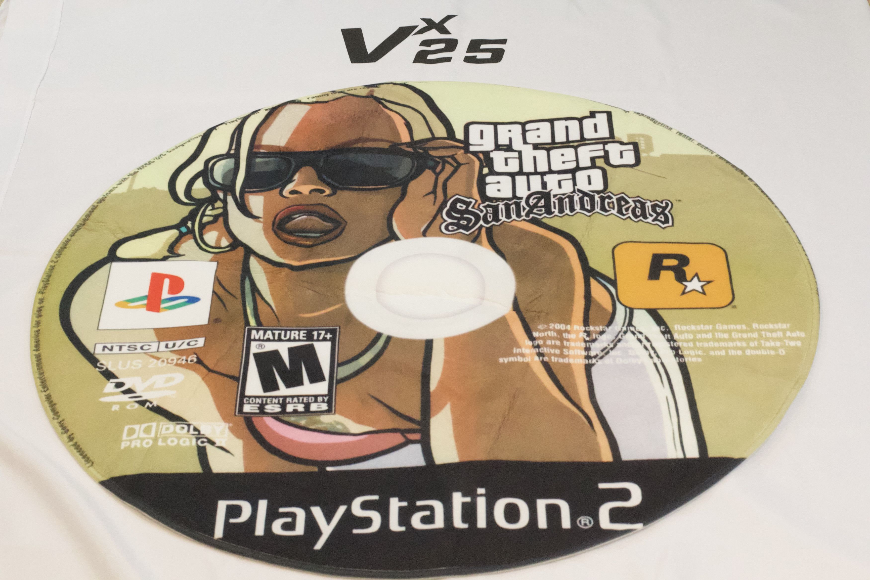 Rockstar Grand Theft Auto San Andreas PS2 Game Disc Area Rug | Grailed