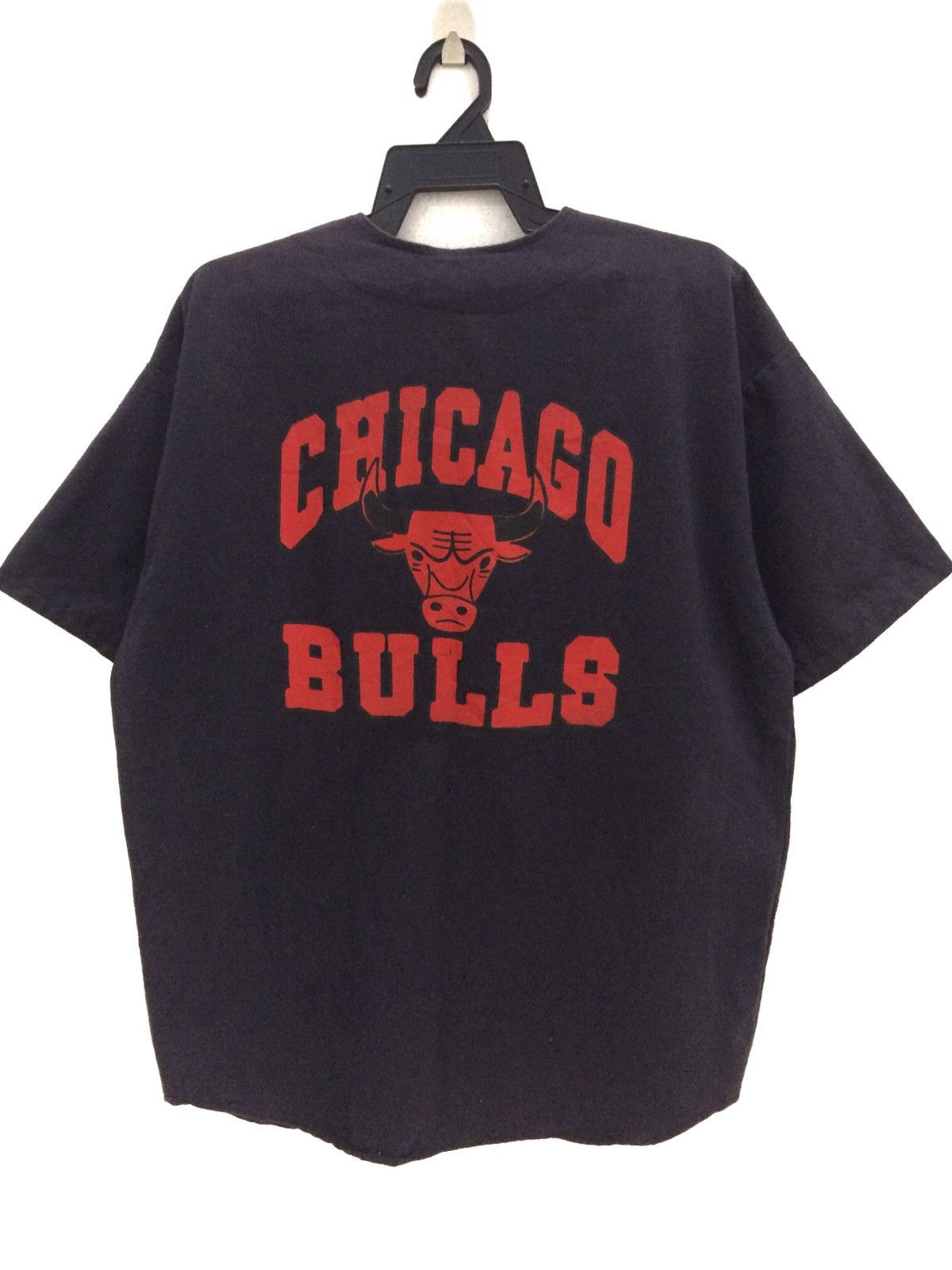NBA Chicago Bulls Spell Out Big Logo Button Up Shirt | Grailed