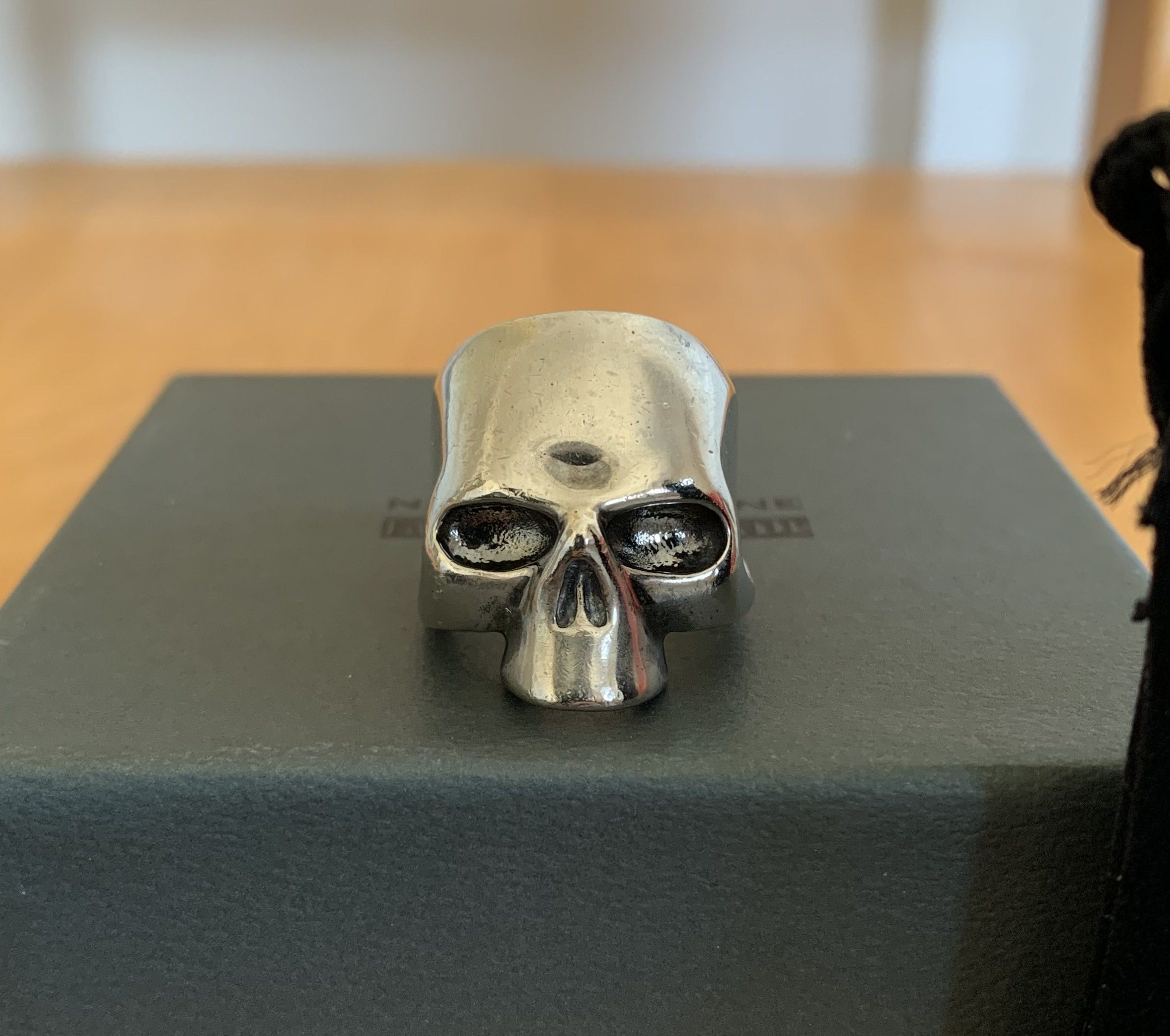 Jam Home Made × Number (N)ine SS03 Silver Skull Ring w/ accessories ...