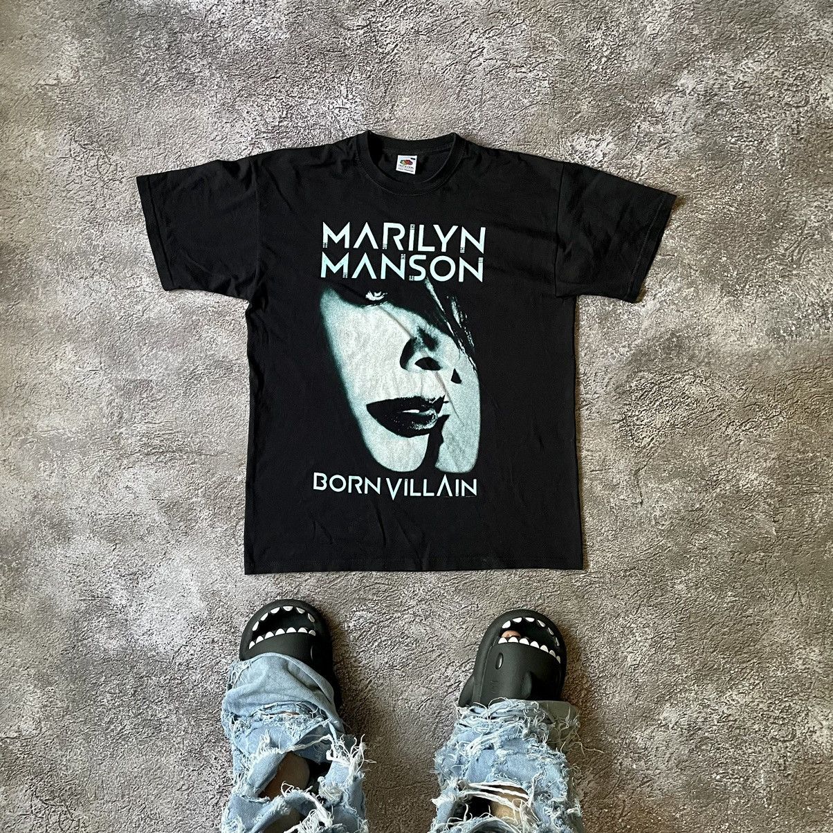Band Tees Vintage Y2K MARILYN MANSON ABSTRACT CREEPY FACE ANGRY HORROR ...
