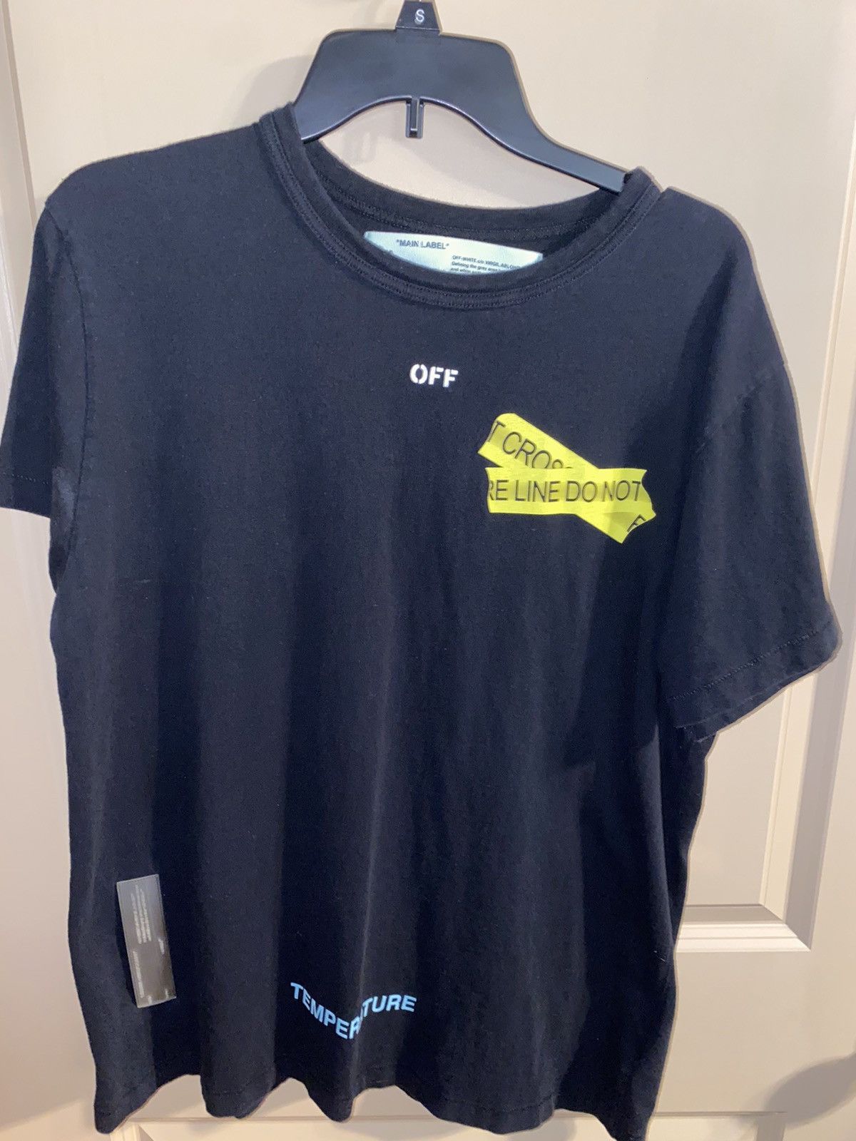 Off-White Off-White Fire-tape Temperature Tee | Grailed