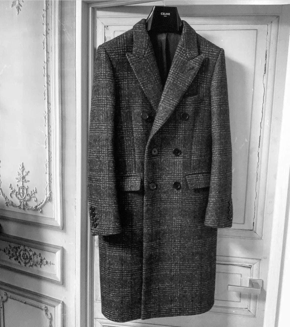 Celine × Hedi Slimane 19FW Prince of Wales Chesterfield Coat sz48/50/52 | Grailed